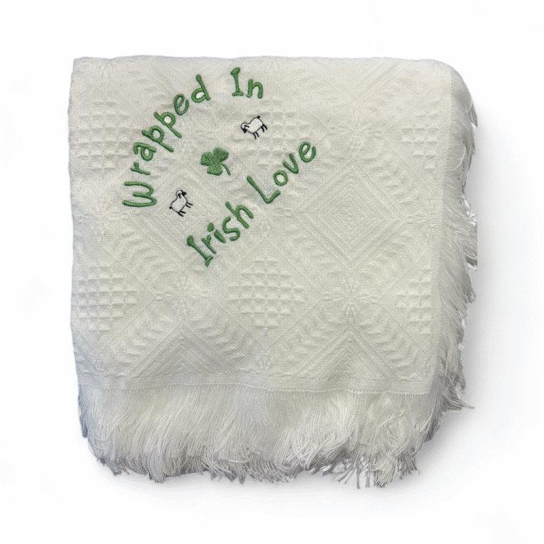 Embroidered Blanket - Wrapped In Irish Love - Out of Ireland